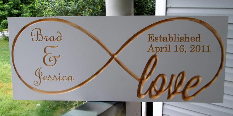 Couples Infinity Sign Personalized Established Sign Wedding | Etsy
