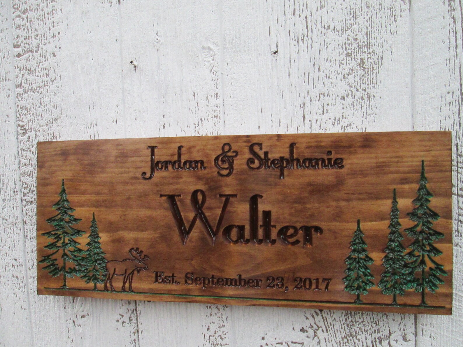Carved Last Name Name Sign Address Sign for House Custom - Etsy