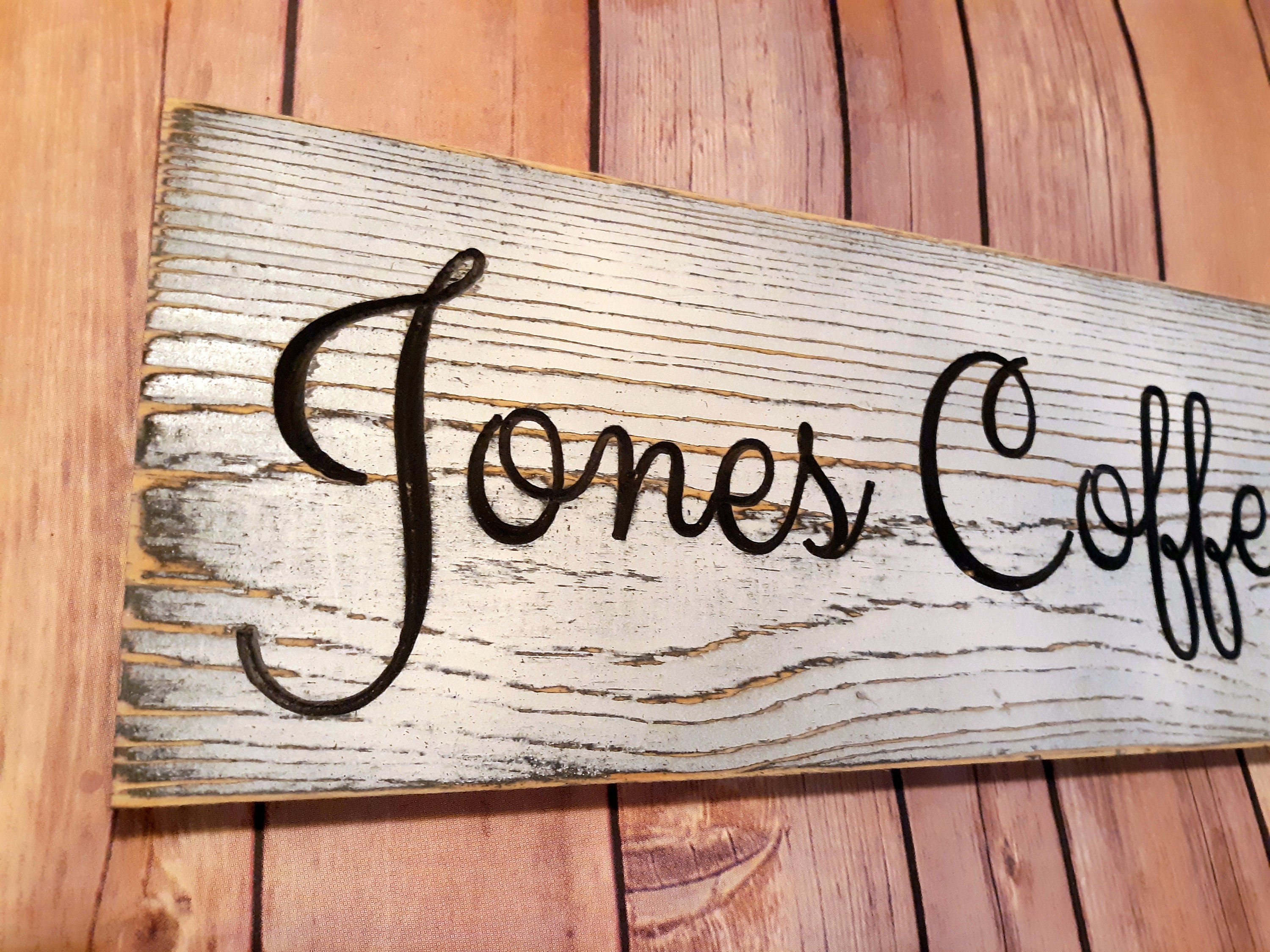 Custom Coffee Bar Sign Carved Distressed Wooden Sign Rustic - Etsy