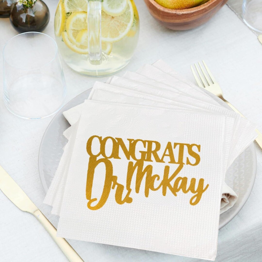 Personalized Doctor Graduation Napkins: Medical School Decorations - Etsy