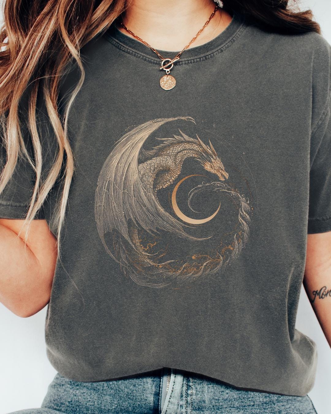 Celestial Dragon Comfort Colors Tee, Flying Dragon Garment Dyed T-shirt ...
