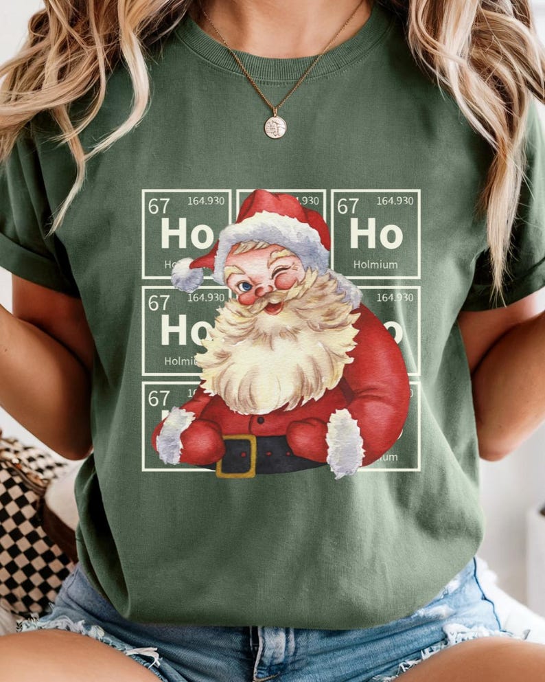 Holmium 67 Ho Vintage Santa Unisex Garment-dyed Comfort Colors ...
