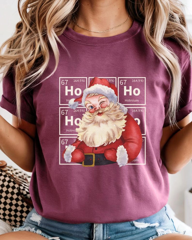 Holmium 67 Ho Vintage Santa Unisex Garment-dyed Comfort Colors ...