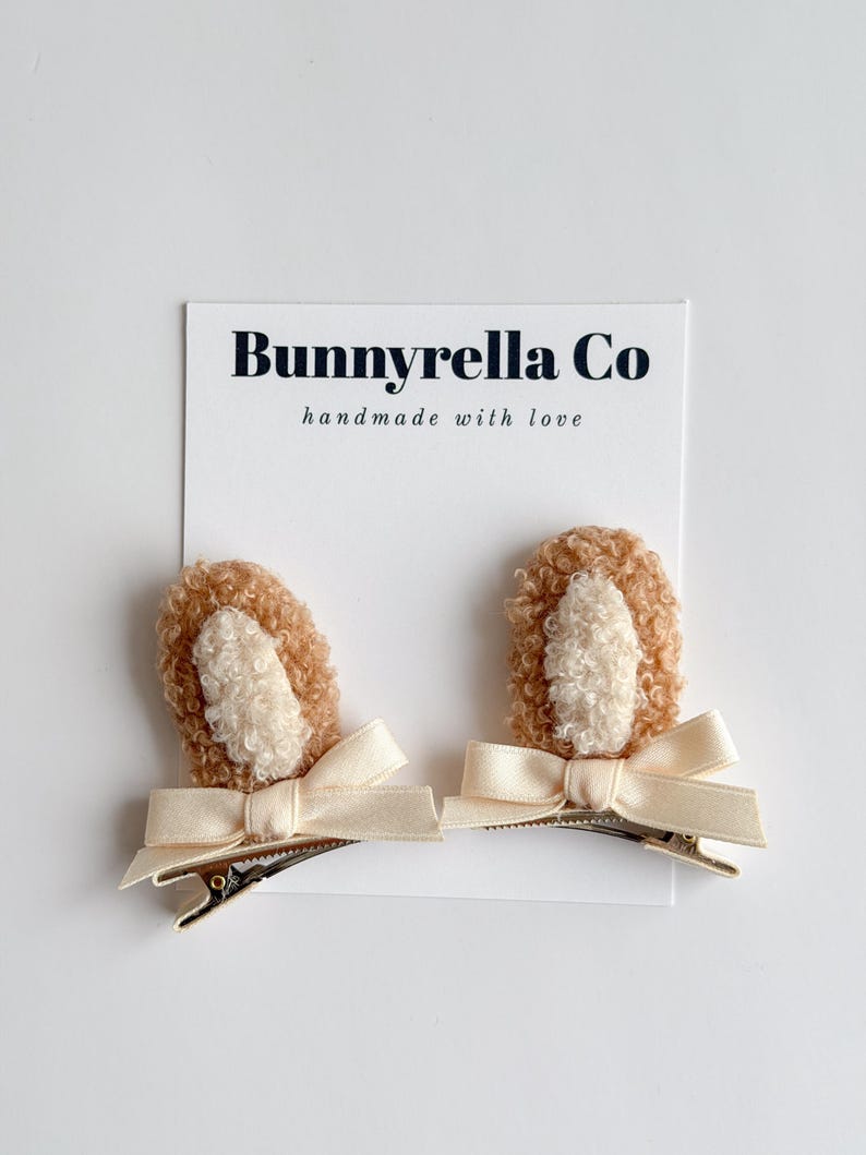 Fluffy Bunny Ear Hair Clips – Cute Easter Bunny Hair Accessories for ...