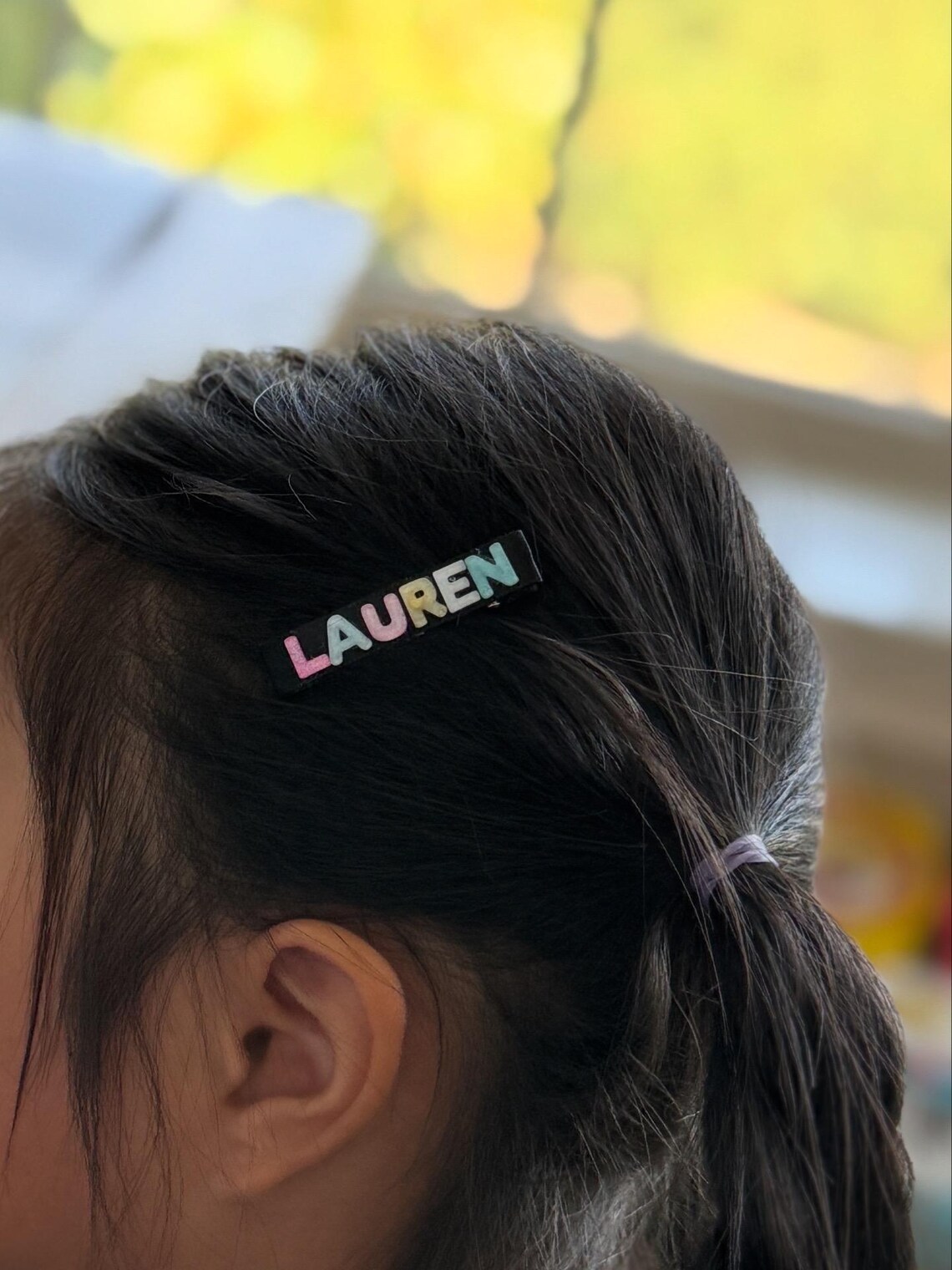 Personalized Pastel Letter Hair Clip: Custom Jelly Alphabet Accessory ...