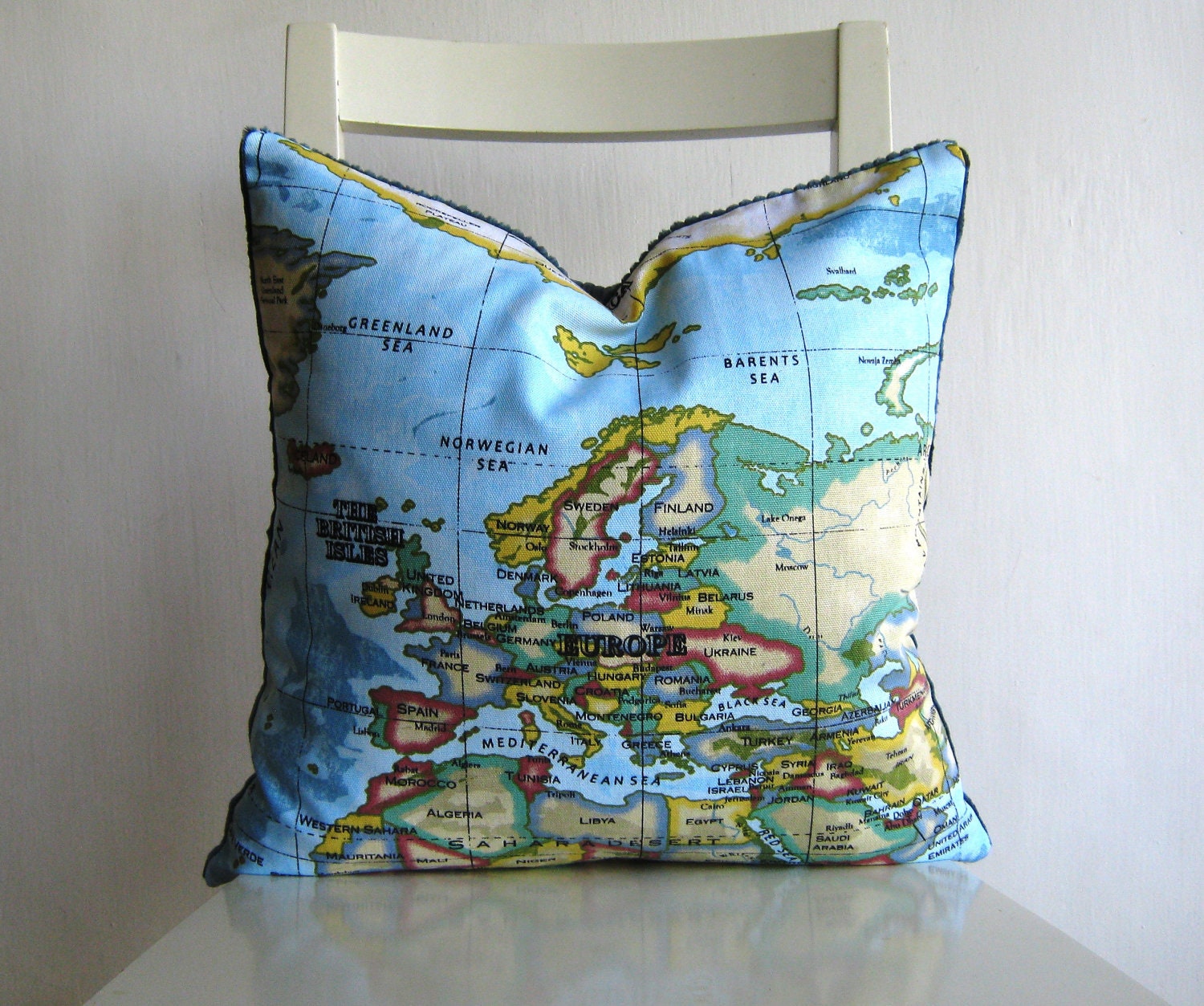 Europe Atlas Map 16 X 16 Cusion Cover - Etsy