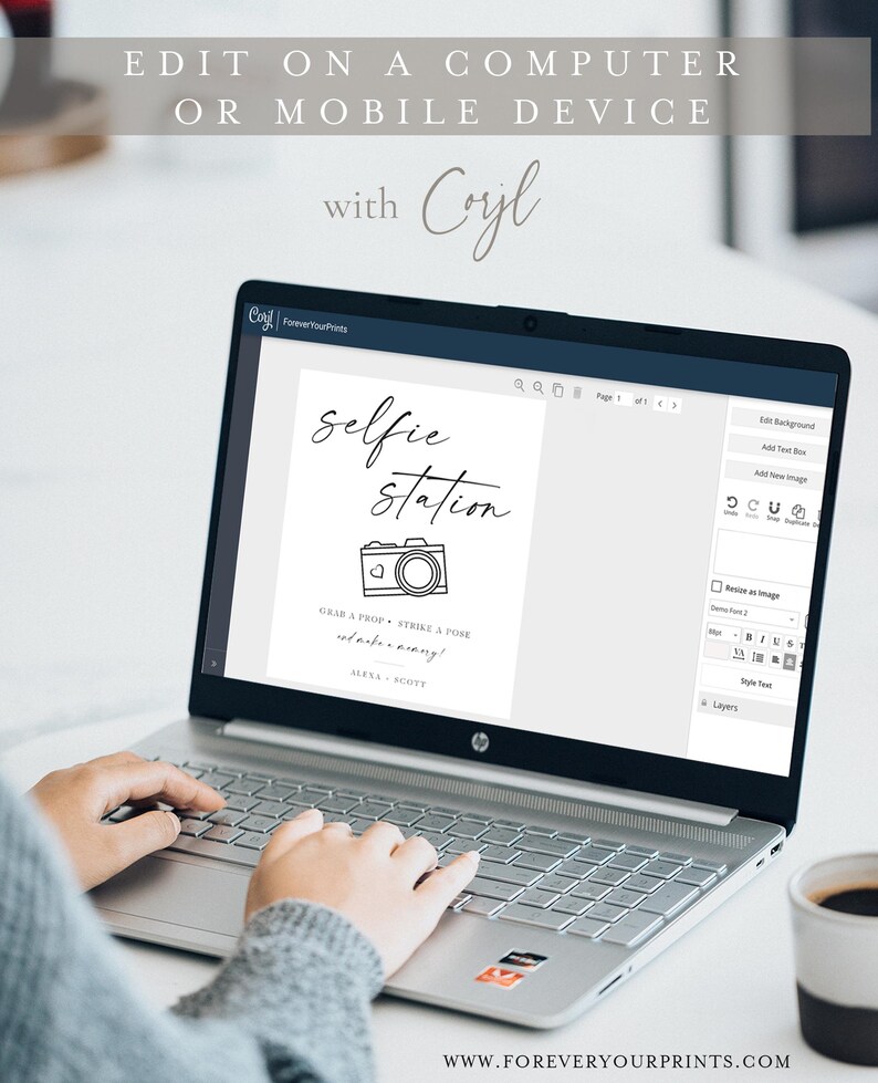Selfie Station Sign Template | Editable Wedding Photo Booth Sign ...