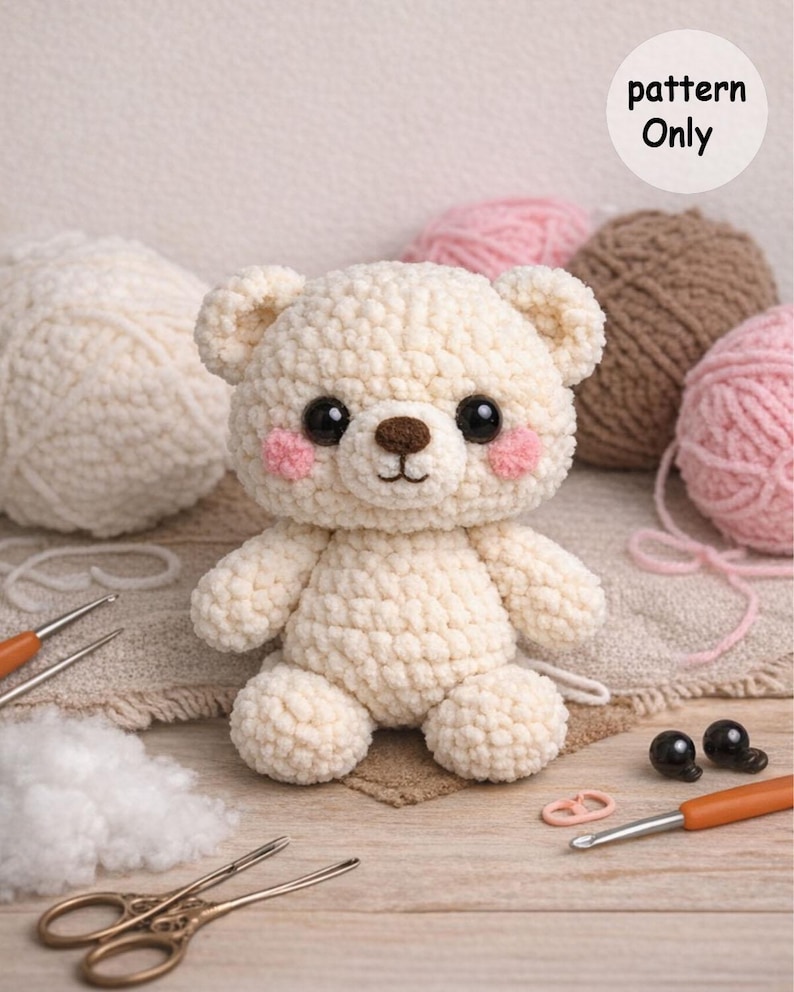 Adorable Plush Amigurumi Crochet Pattern – DIY Soft Toy PDF, Beginner ...