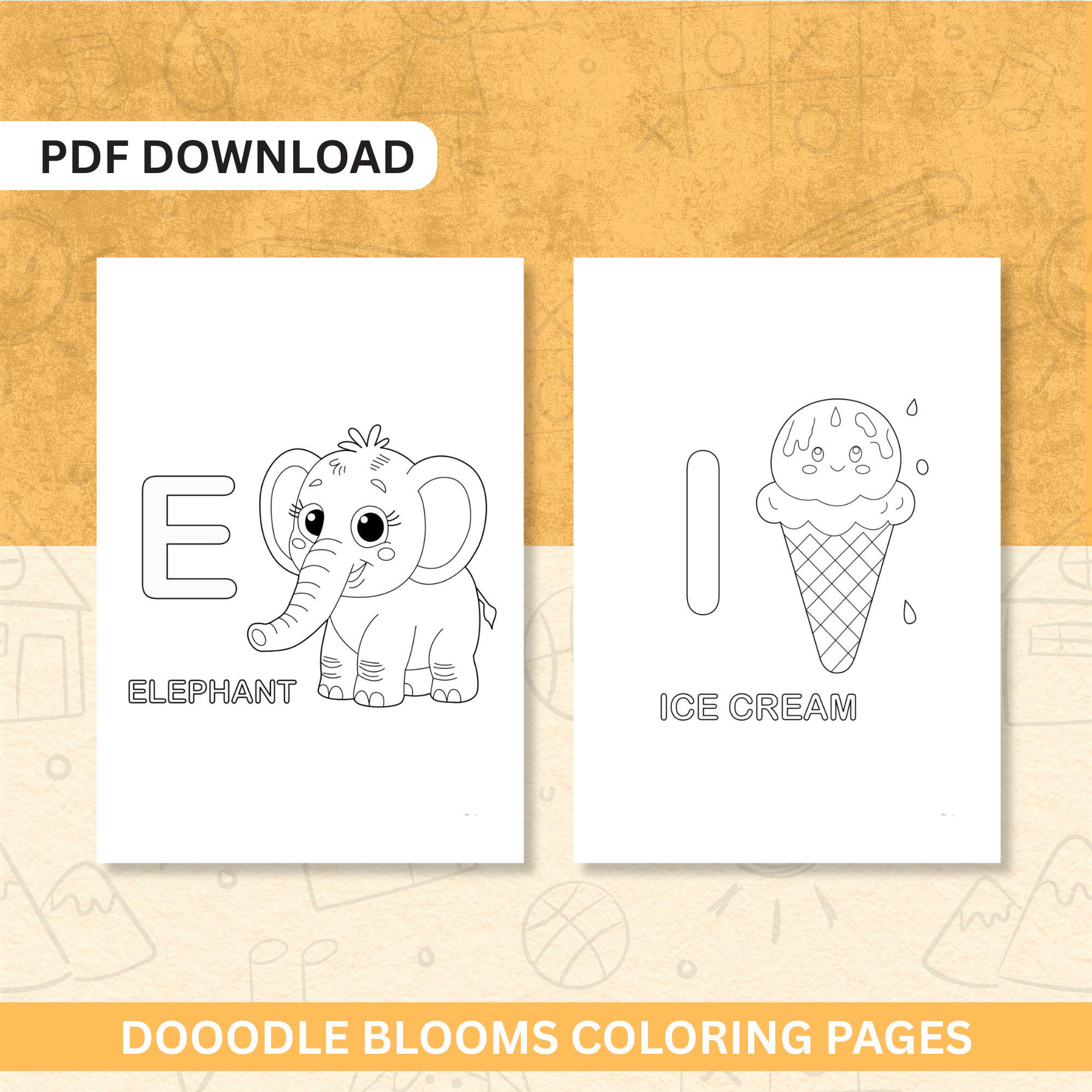 Vowel Flower Coloring Pages A E I O U Classroom Learning Activity ...