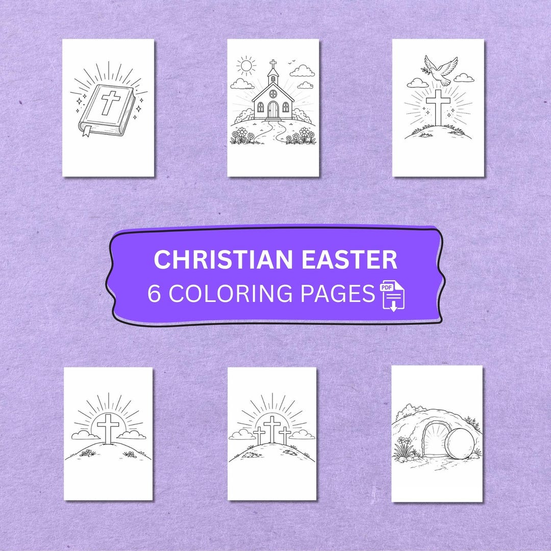 Christian Easter Coloring Pages for Kids Religious Easter Printable ...
