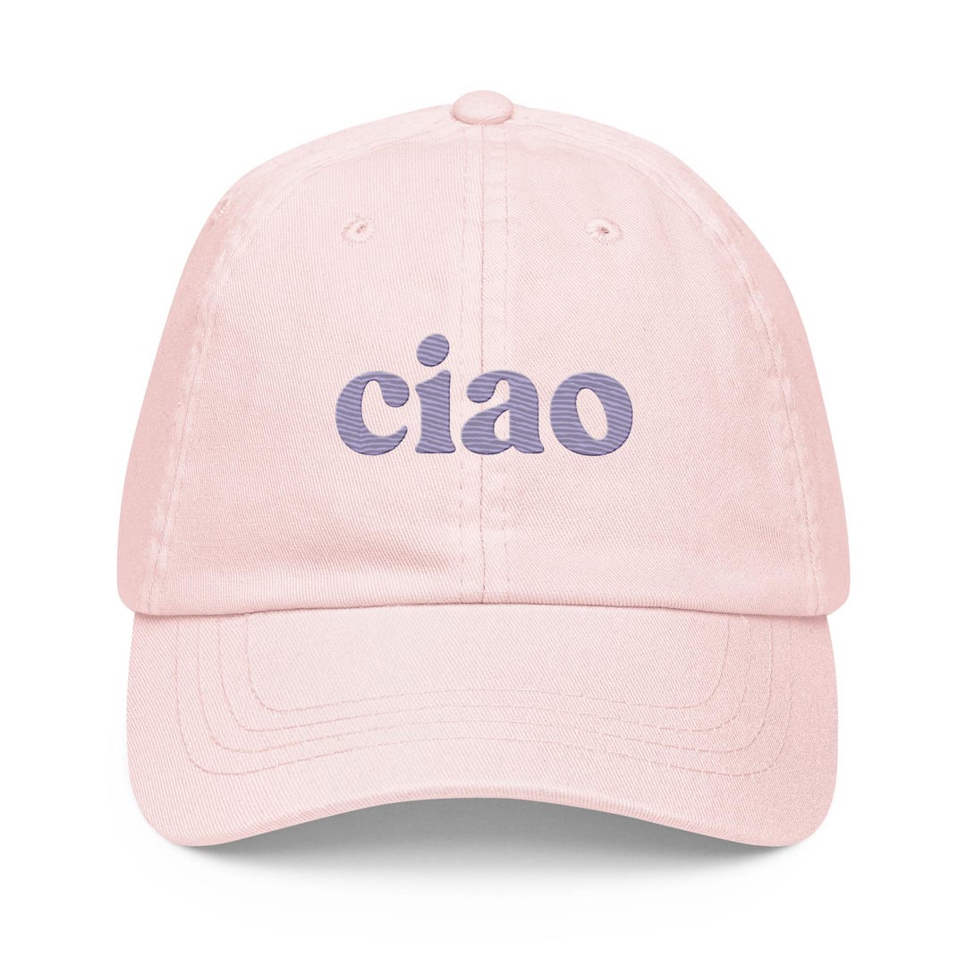 Embroidered Ciao Hat, Embroidery Funny Vintage Hat, Purple Gen Z Trendy ...