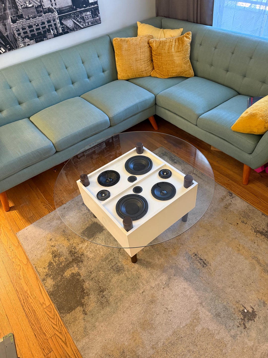 Custom Bluetooth Speaker Table: Wireless Coffee Table or Media Console ...