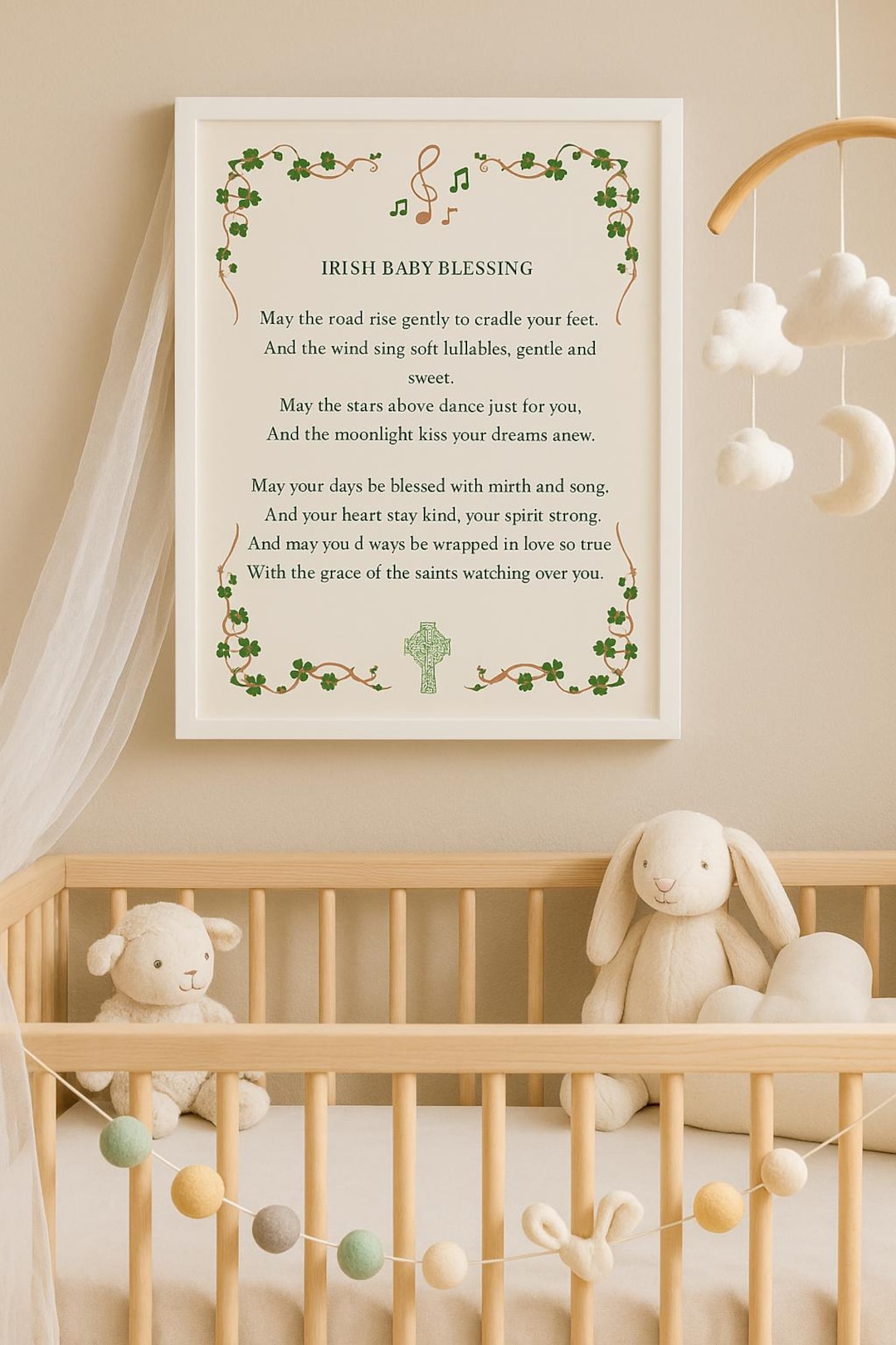 Irish Baby Blessing | Irish Baby Gift | Irish Print | Baby Decor | Baby ...