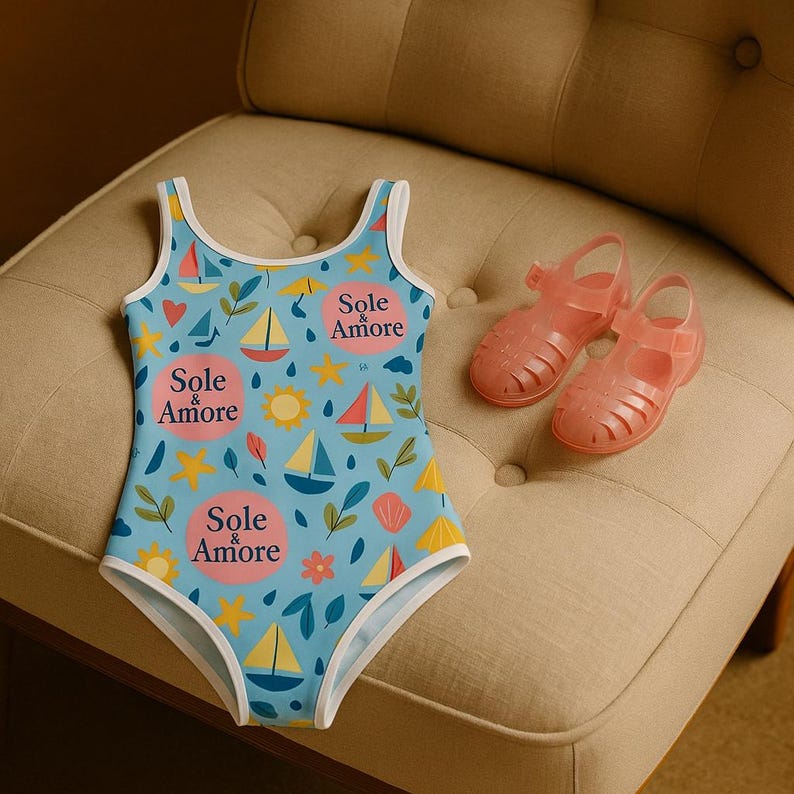 Toddler Girl Swimsuit Summer Beach One Piece Kids Bathing Suit Italian ...
