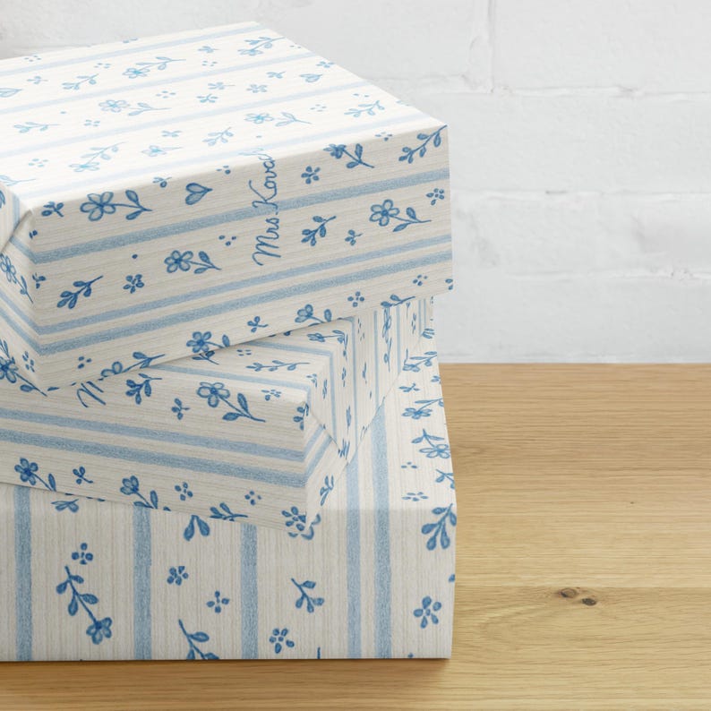 Personalized Wrapping Paper Custom Name Gift Wrap Sheets Wedding ...