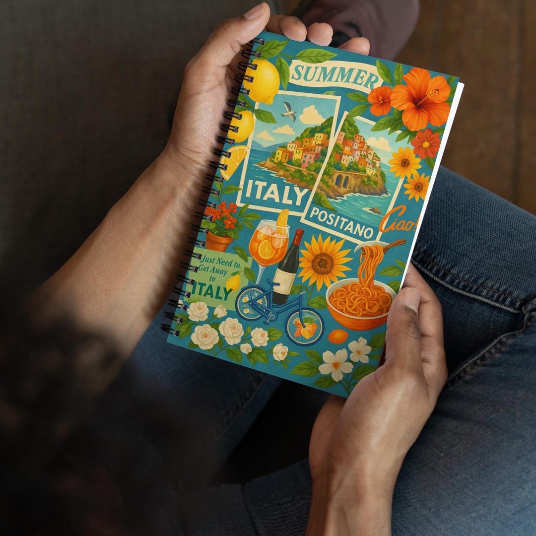 Italy Travel Notebook Positano Summer Journal With Dotted Pages ...