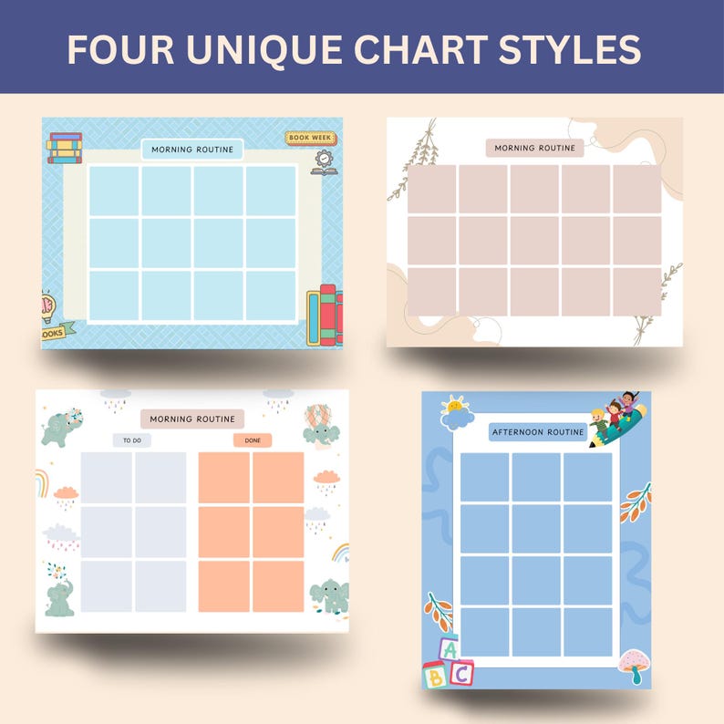 Visual Routine Cards for Kids: Autism, ADHD, Toddler Chores (PDF ...