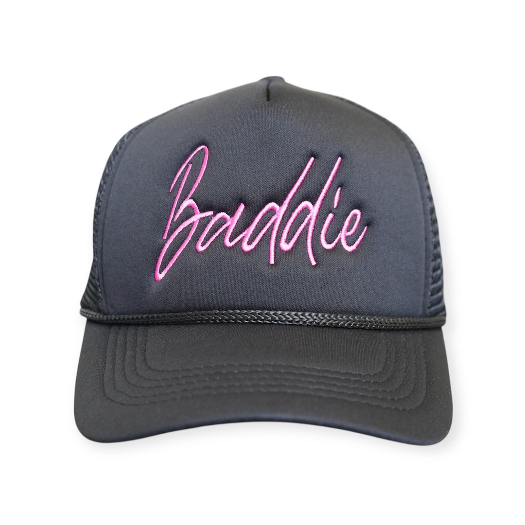 Baddie Trucker Hat – Embroidered Foam Snapback | Unisex Statement Hat ...