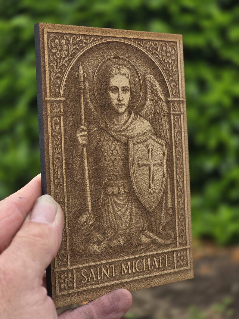 Saint Michael the Archangel Icon – Digital PNG File – 3D Illusion ...