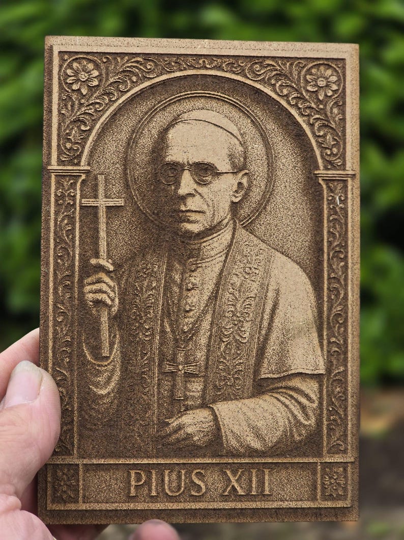 Pope Pius XII Icon – Digital PNG File – Laser Engraving – 3D Illusion ...