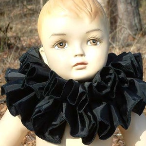 C236 Taffeta Neck Ruff and Cuffs Gorgeous Double Ruffle OR Double Layer ...