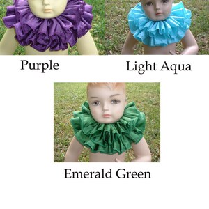 C236 Taffeta Neck Ruff and Cuffs Gorgeous Double Ruffle OR Double Layer ...