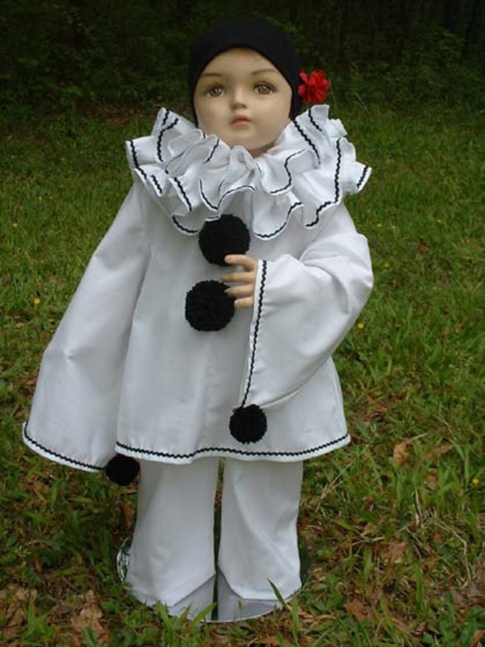 F048 Fabulous Classic Pierrot Clown Costume Adult Sizes | Etsy