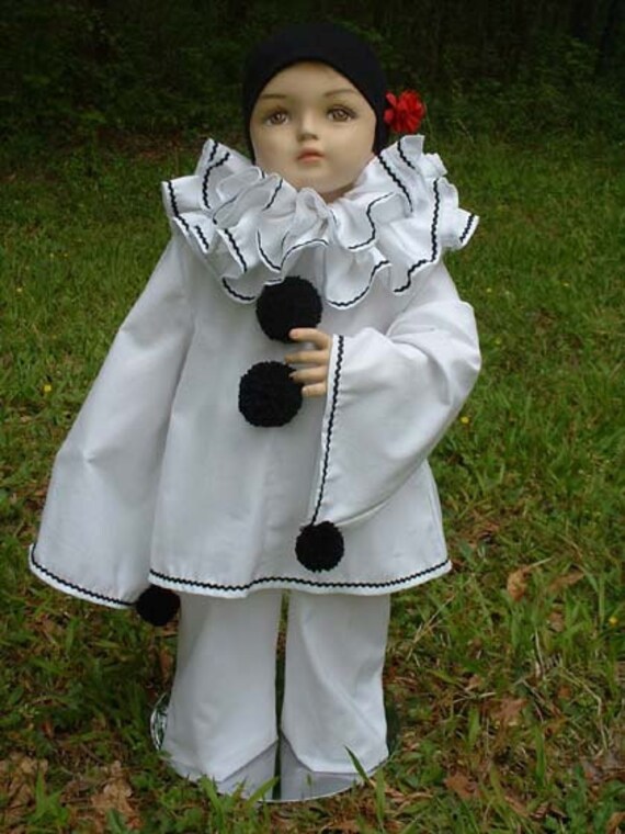F048 Fabulous Classic Pierrot Clown Costume Adult Sizes | Etsy