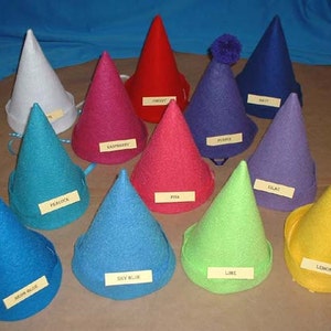 B080 Classic Pointed Clown or Gnome Hat You Choose the Color - Etsy