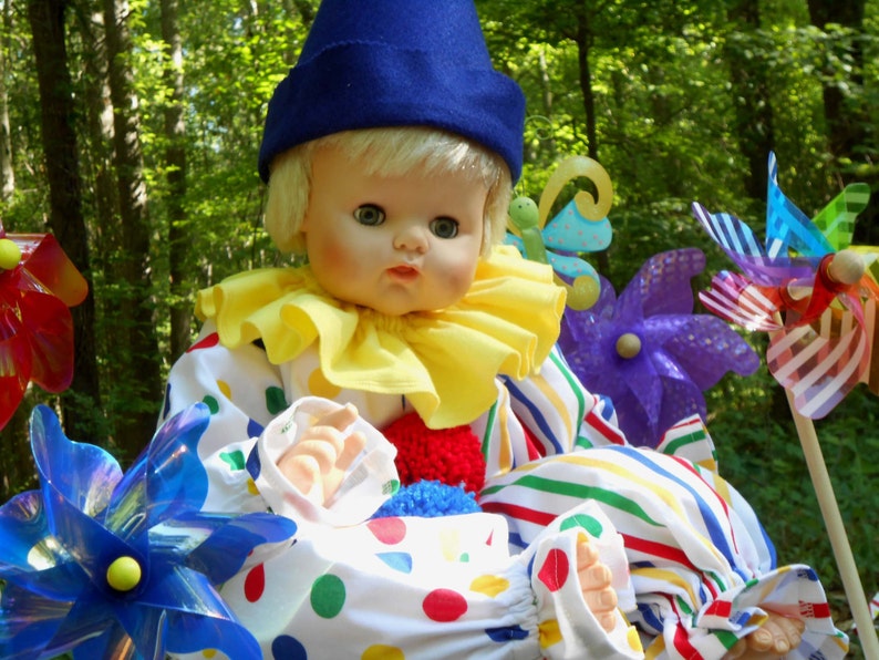 C307 Bright & Colorful "bingo" Clown "bingo" Circus Clown Costume ...