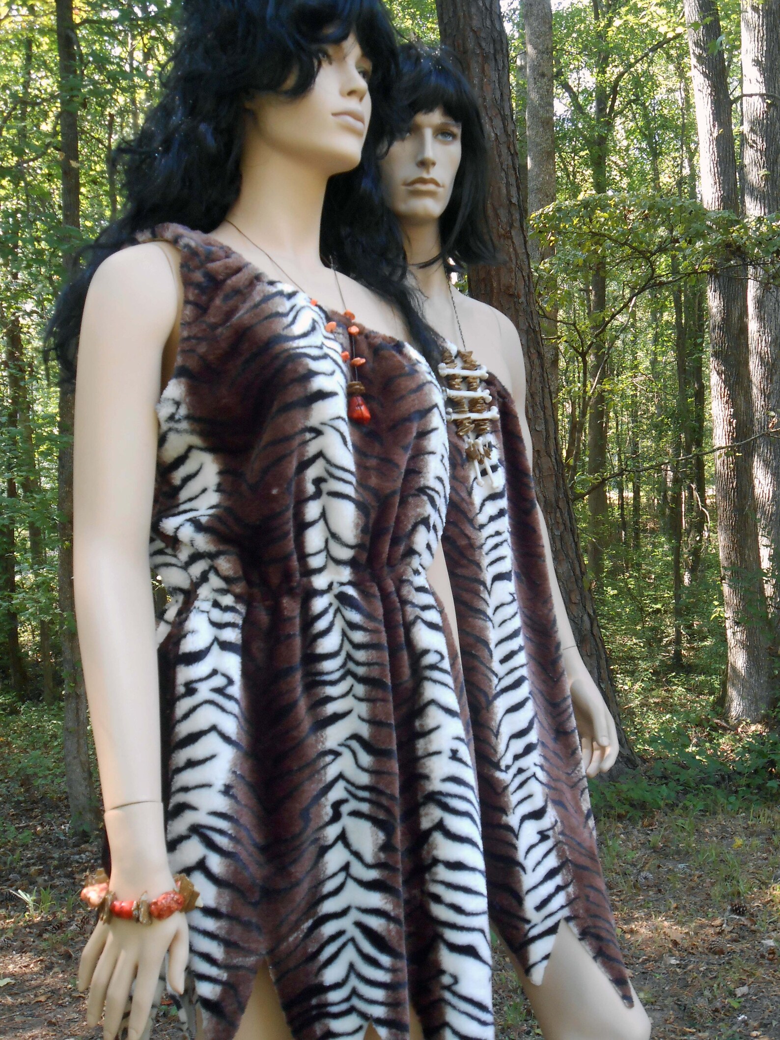 K006 Stone Age Prehistoric Caveman Cavewomen Halloween Costume Men ...