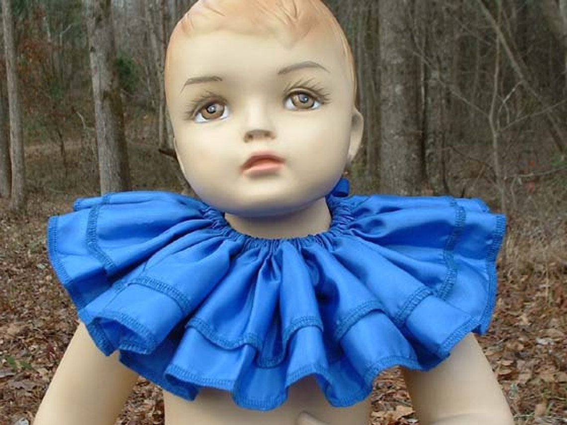 C118 Neck Ruff Circus Clown Collar Gorgeous Taffeta Double - Etsy