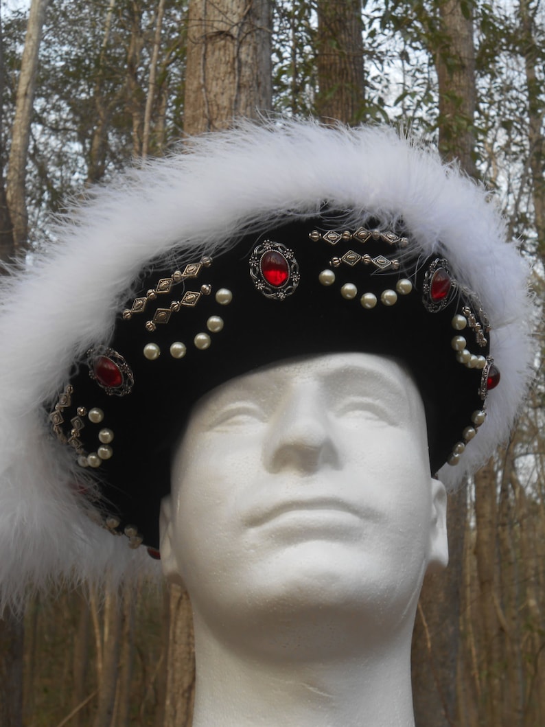 F027 Awesome Henry VIII Hat Tudor Renaissance Hat VELVET | Etsy