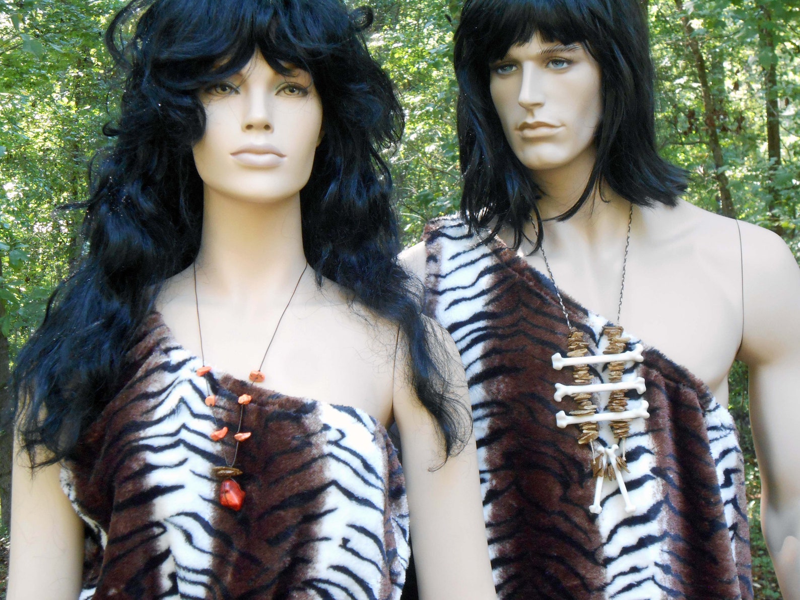 K006 Stone Age Prehistoric Caveman Cavewomen Halloween Costume Men ...