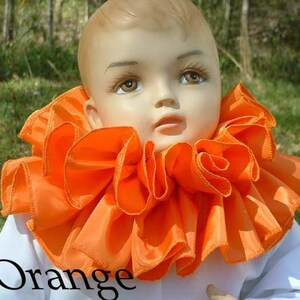 C236 Taffeta Neck Ruff and Cuffs Gorgeous Double Ruffle OR Double Layer ...