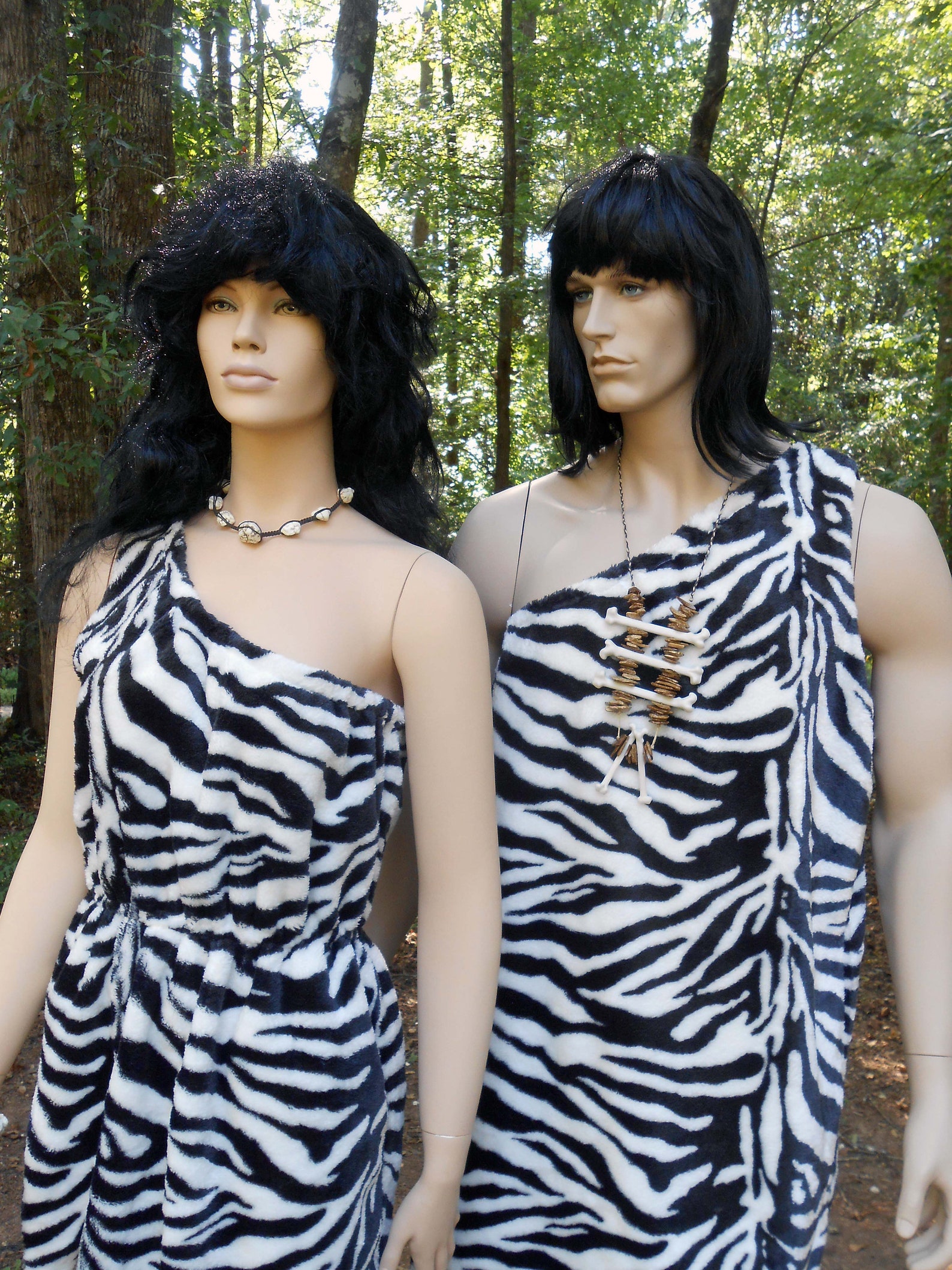 K006 Stone Age Prehistoric Caveman Cavewomen Halloween Costume Men ...
