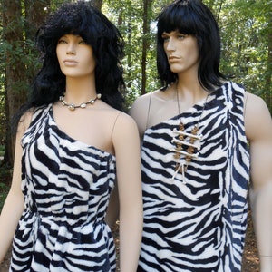 K006 Stone Age Prehistoric Caveman Cavewomen Halloween Costume Men ...
