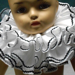F017 Collar and Cuffs Set Circus Clown Gorgeous Triple Ruffle Child's ...