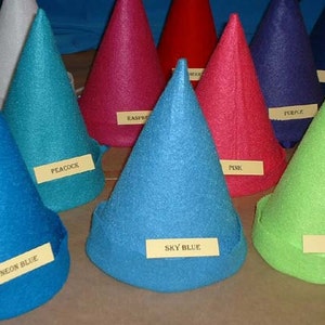 B080 Classic Pointed Clown or Gnome Hat You Choose the Color - Etsy