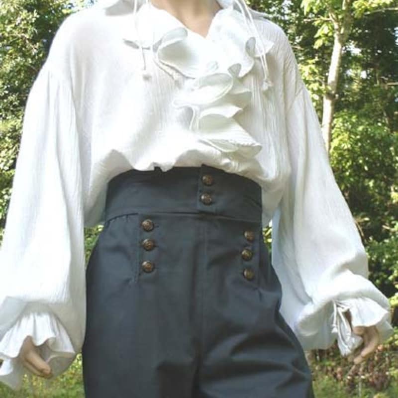 Ruffled Poet Shirt - Etsy