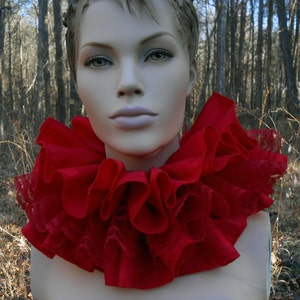 F020 Neck and Wrist Ruffs Circus Collar and Cuffs Gorgeous - Etsy