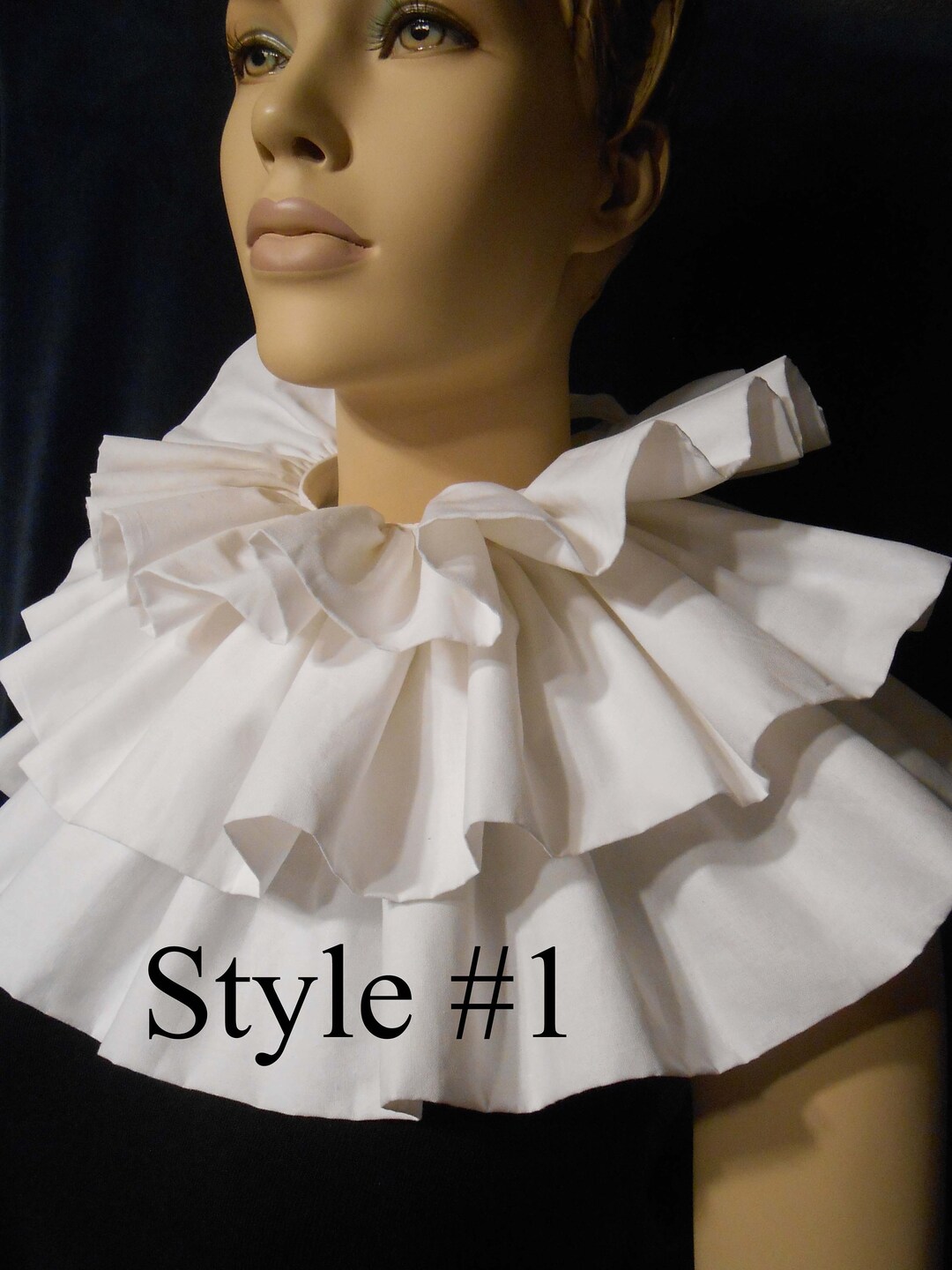 J016 Circus Clown Collar Neck Ruff Large Triple Layer Collar and Triple ...