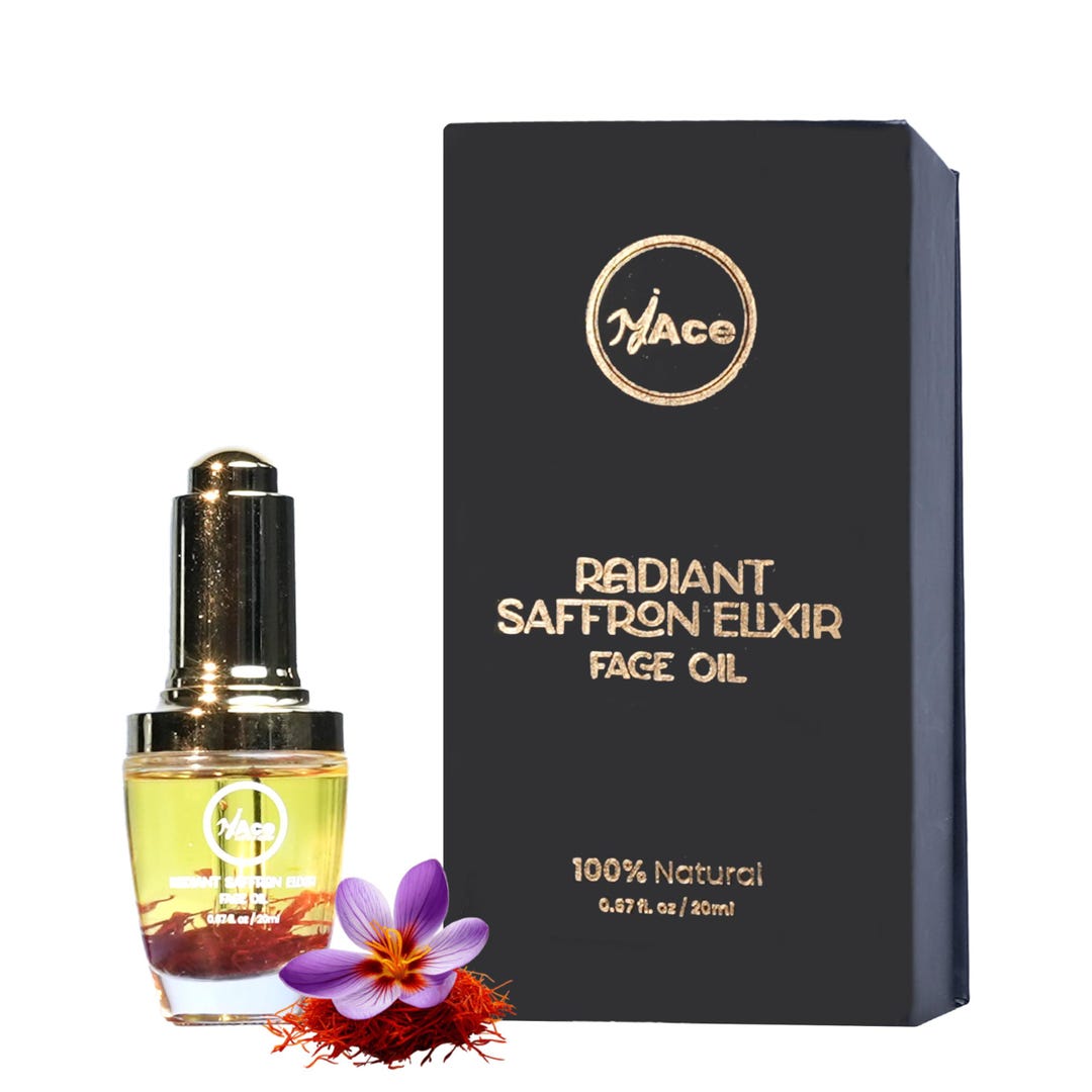 Radiant Saffron Elixir Face Oil | Natural Glow Booster, Vitamin E - Etsy