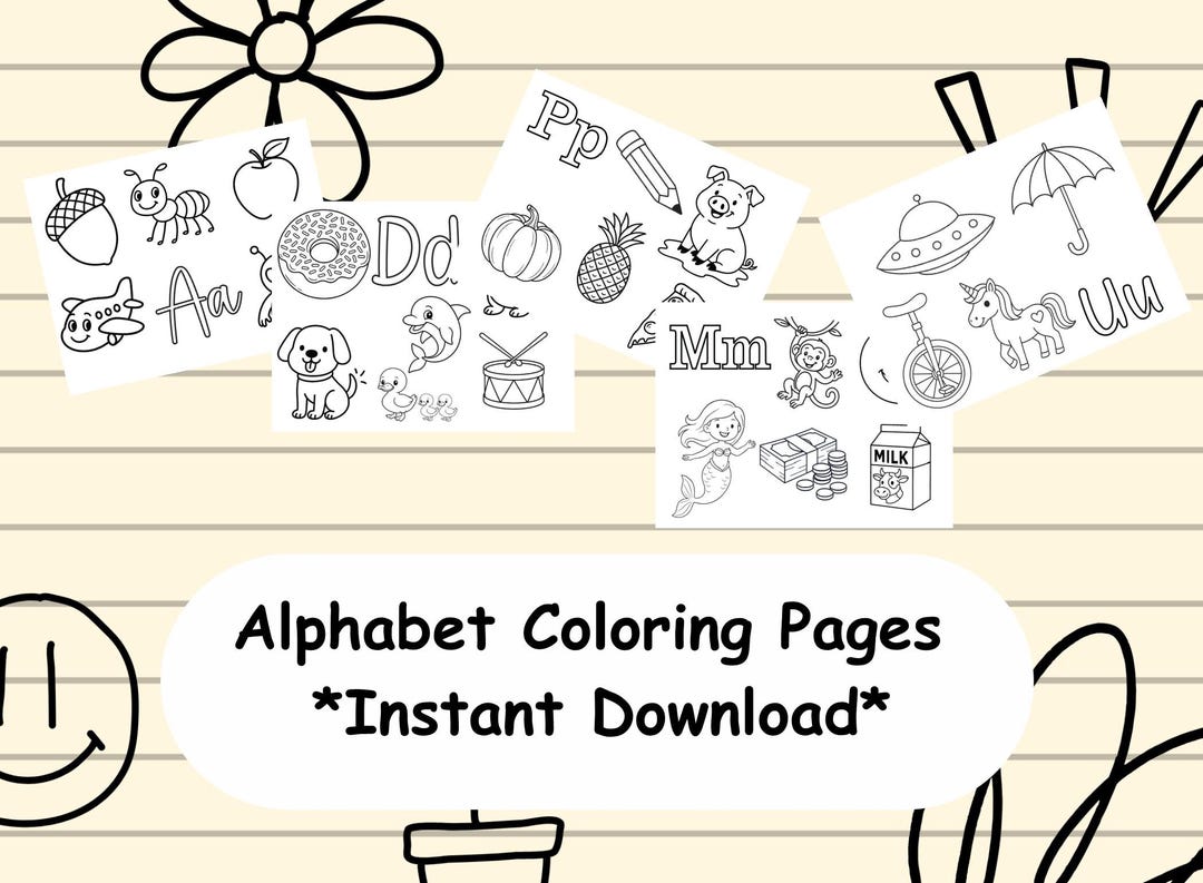 26 Alphabet Letter Coloring Pages | Printable ABC Coloring Sheets for ...