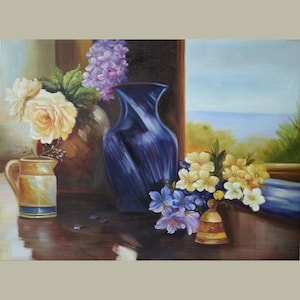 ORIGINAL Oil Painting Spring Feelings 40 X 30 Floral Brush Colorful ...