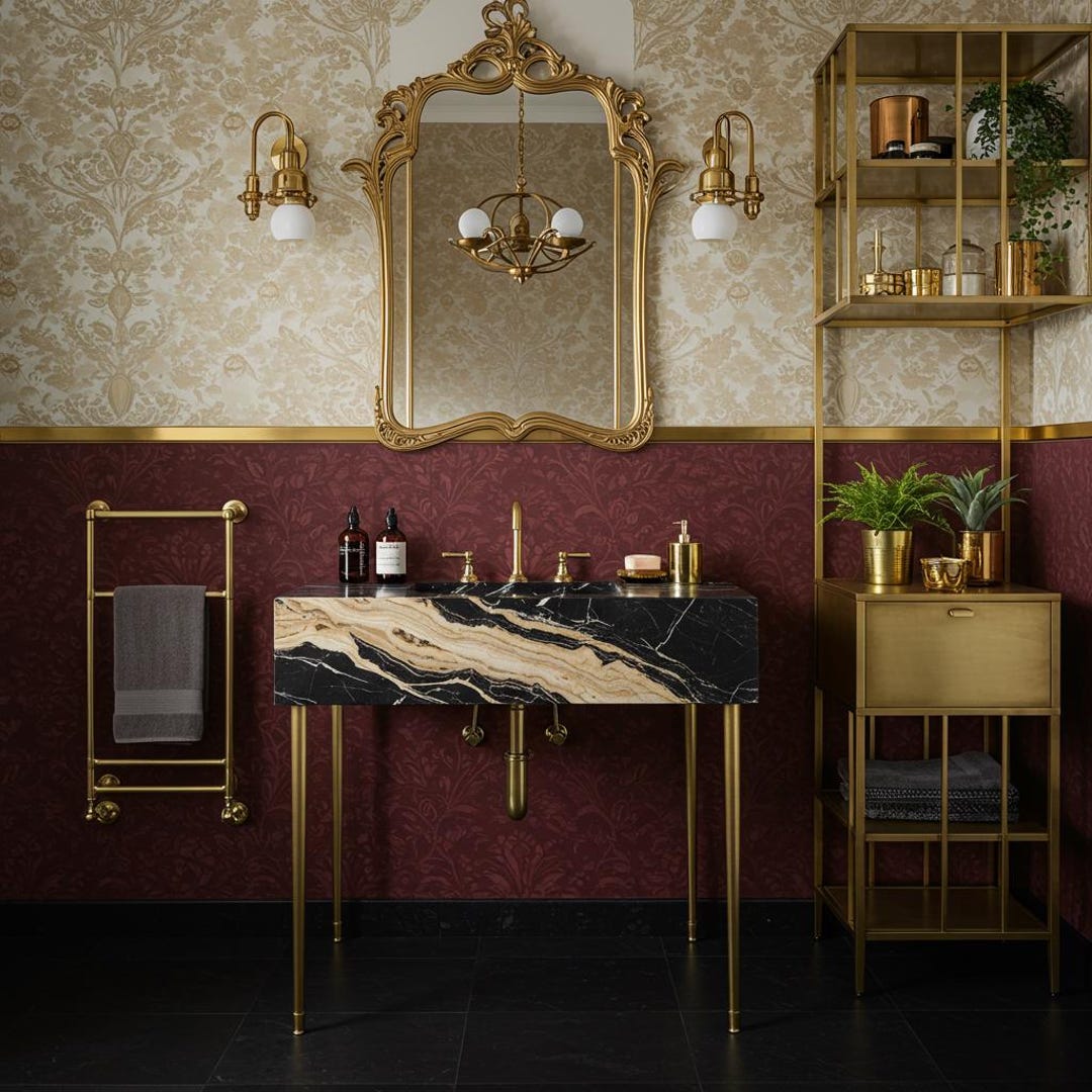 Black Marble Sink – Wall Mounted Vanity, Luxury Natural Stone Basin ...