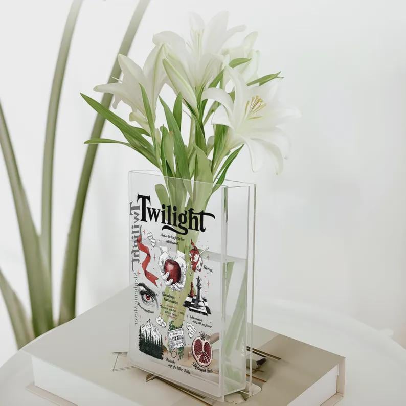 Retro Vintage Twilight Acrylic Book Vase - Etsy