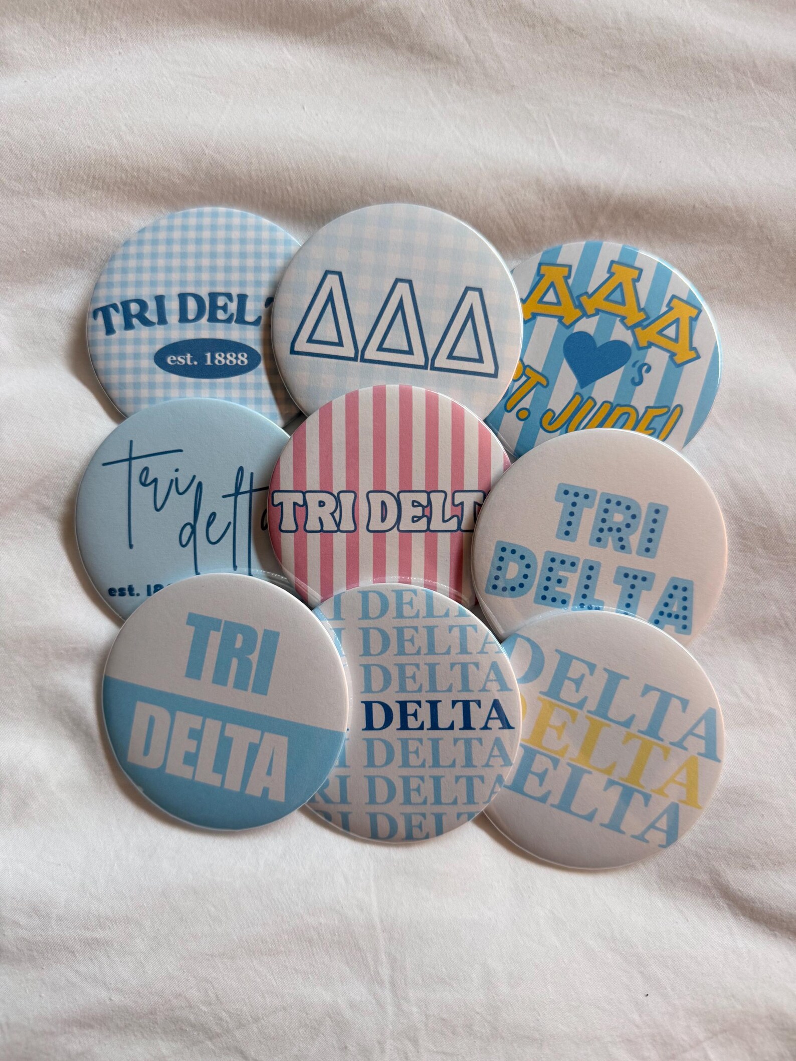 Tri Delta Buttons - Etsy