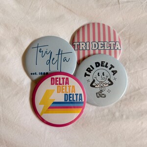 Tri Delta Buttons - Etsy