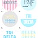 Tri Delta Buttons - Etsy